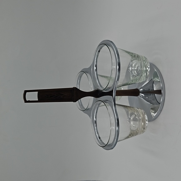 Kromex | Dining | Vintage Mcm Kromex Chrome Sculptura Triple Carousel ...